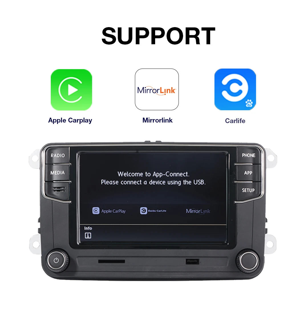 TOPSOURCE Factory RCD360 Carplay Car Radio Car Gps Stereo Audio ForVW ...