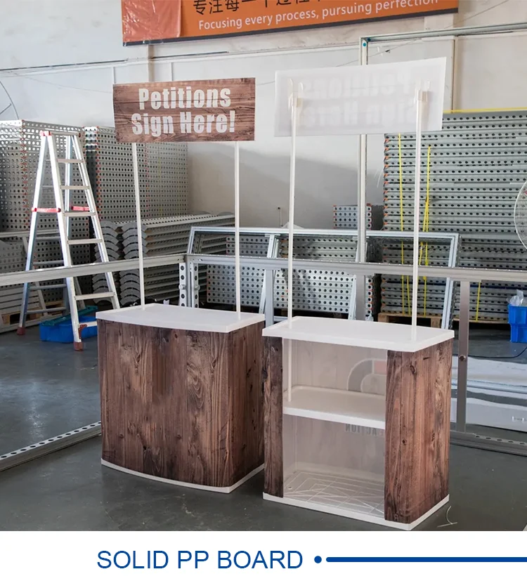 Newly Cheap Factory Portable Folding PP Tables Demo Table ABS Display ...
