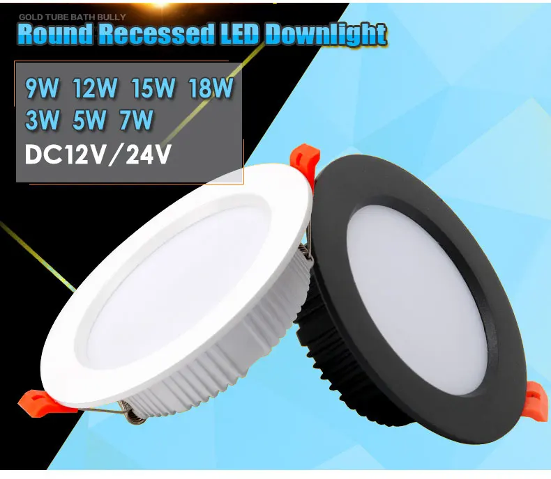 Led Downlight 12v Dc 3w 5w 7w 9w 12w Led Spot Light Mini 24v Voltage ...
