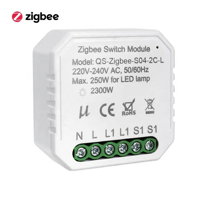 Smart App control LED Light on-off Powered Tuya 2 gang zigbee switch ...