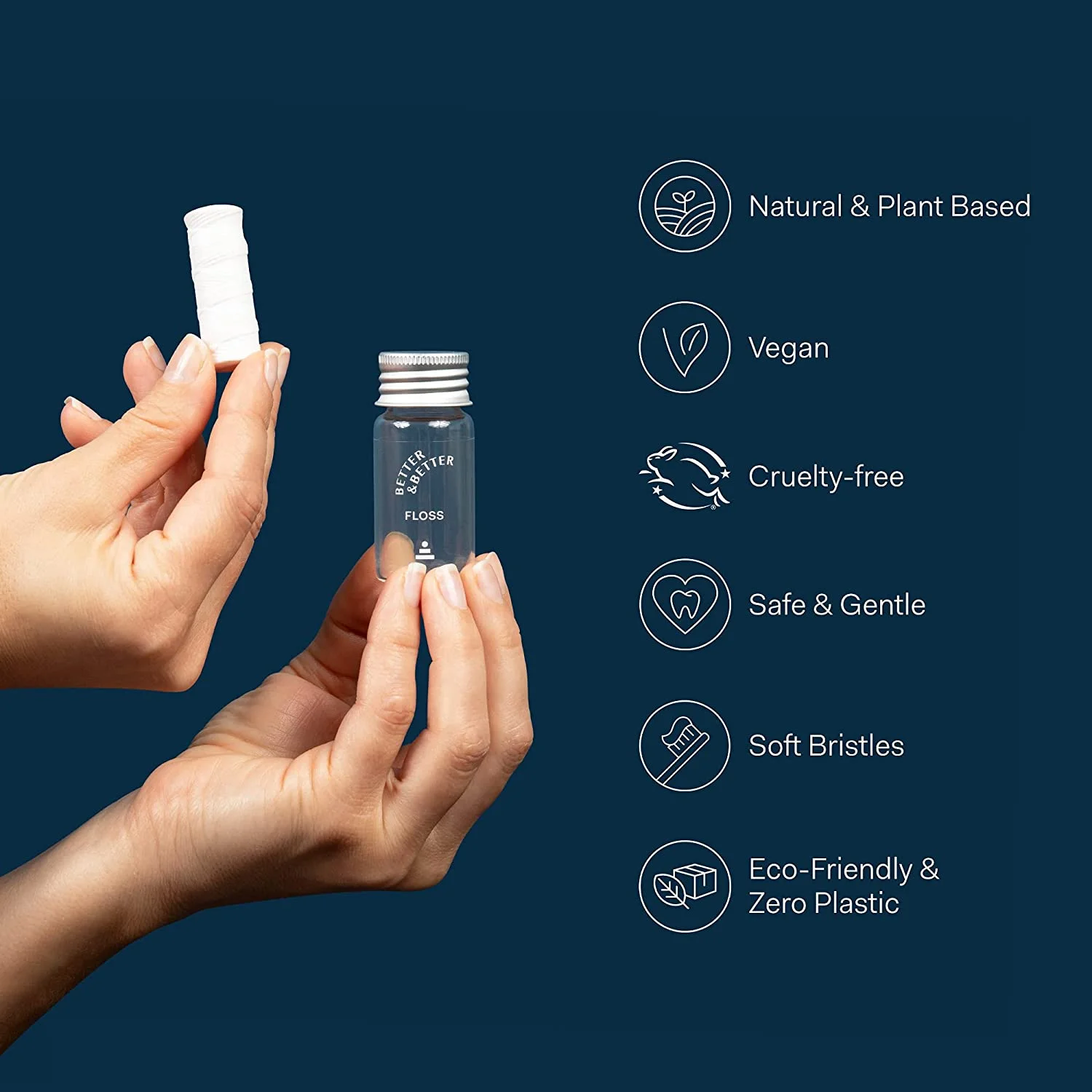 Natural Safe Floss Zero Waste Bamboo Charcoal Vegan Eco Friendly Dental ...