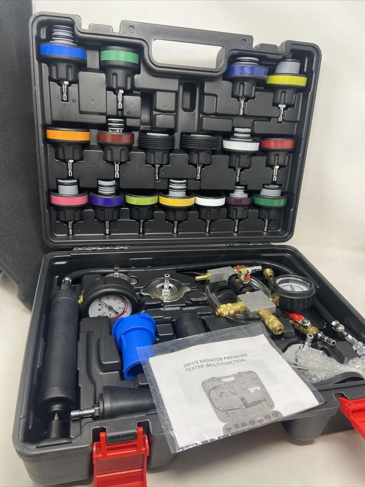 28-piece Universal Radiator Pressure Tester Kit Automotive Cooling ...