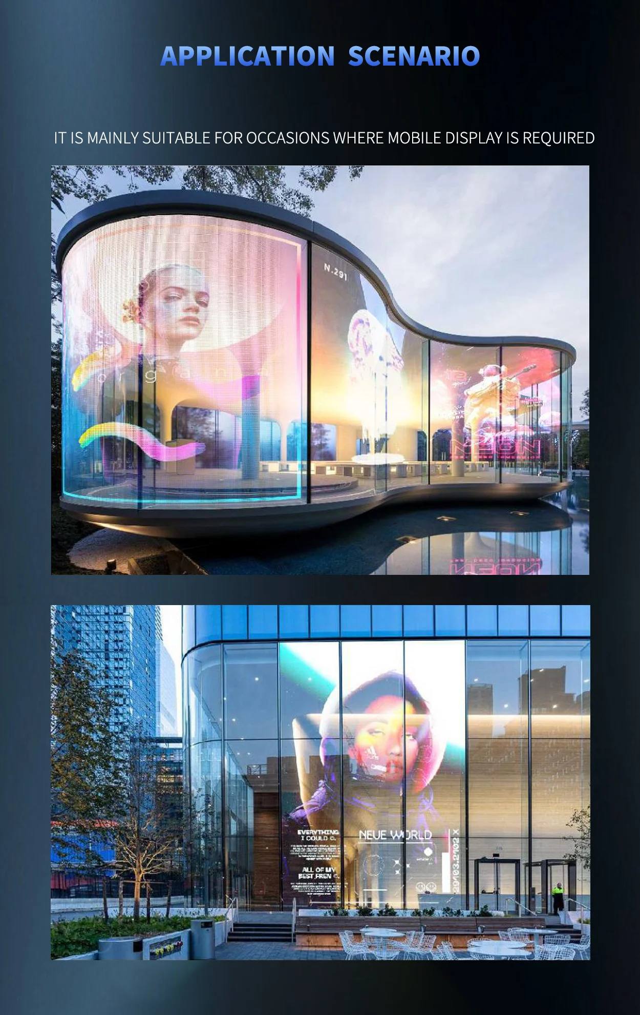 F6-P6 High Transparency LED Smart Film Screen Flexible and Transparent ...