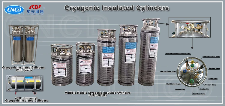 210L 2.88MPa High Quality Cryogenic Liquid Oxygen Dewar Cylinder ...
