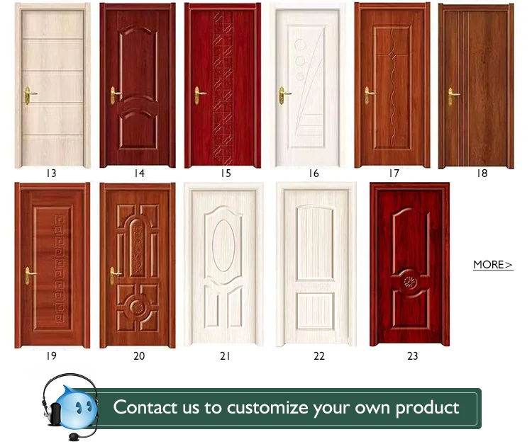 Melamine Door - Modern Exterior Doors with Teak Wood Design