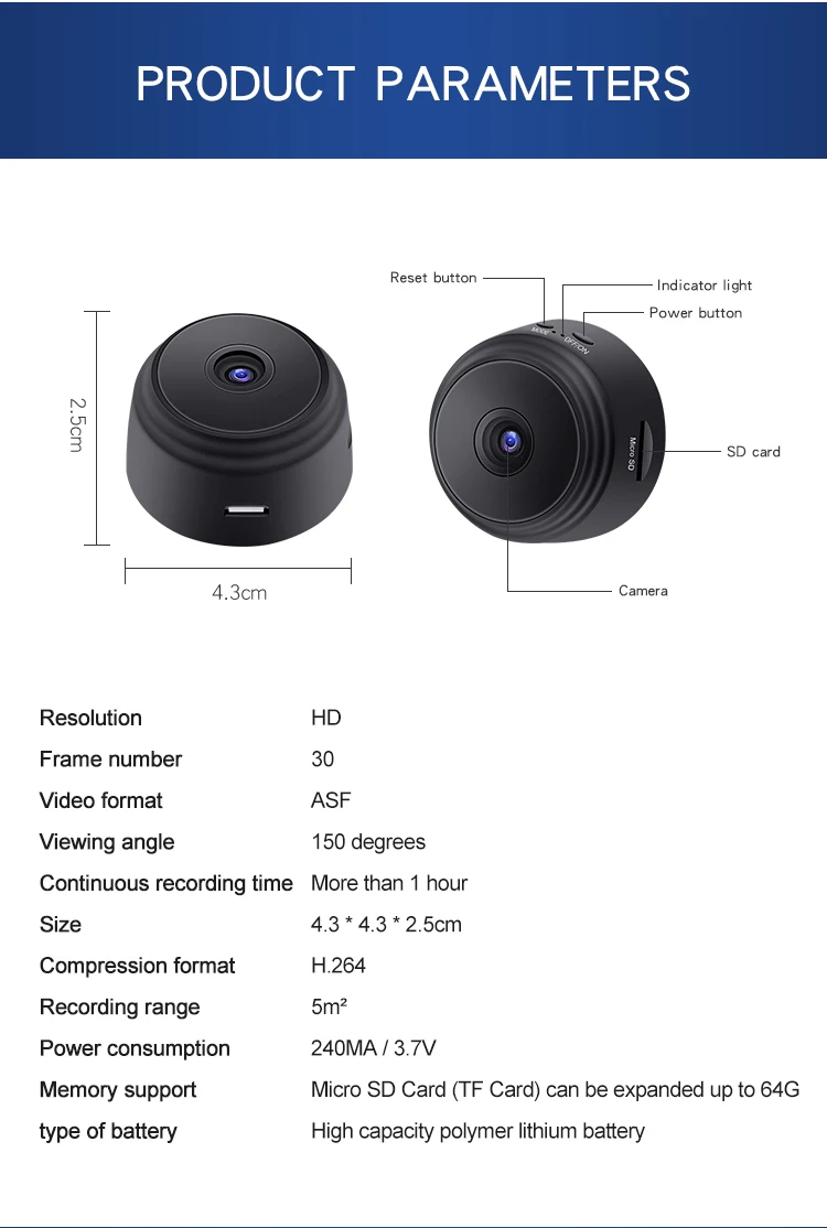 Cheap Small Mini Ip Camera Surveillance Security Mini Cctv Camera Wifi ...