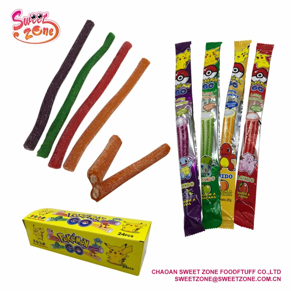 Cartoon Sour Long Gummy Candy - Sweet Zone Glucose Treat