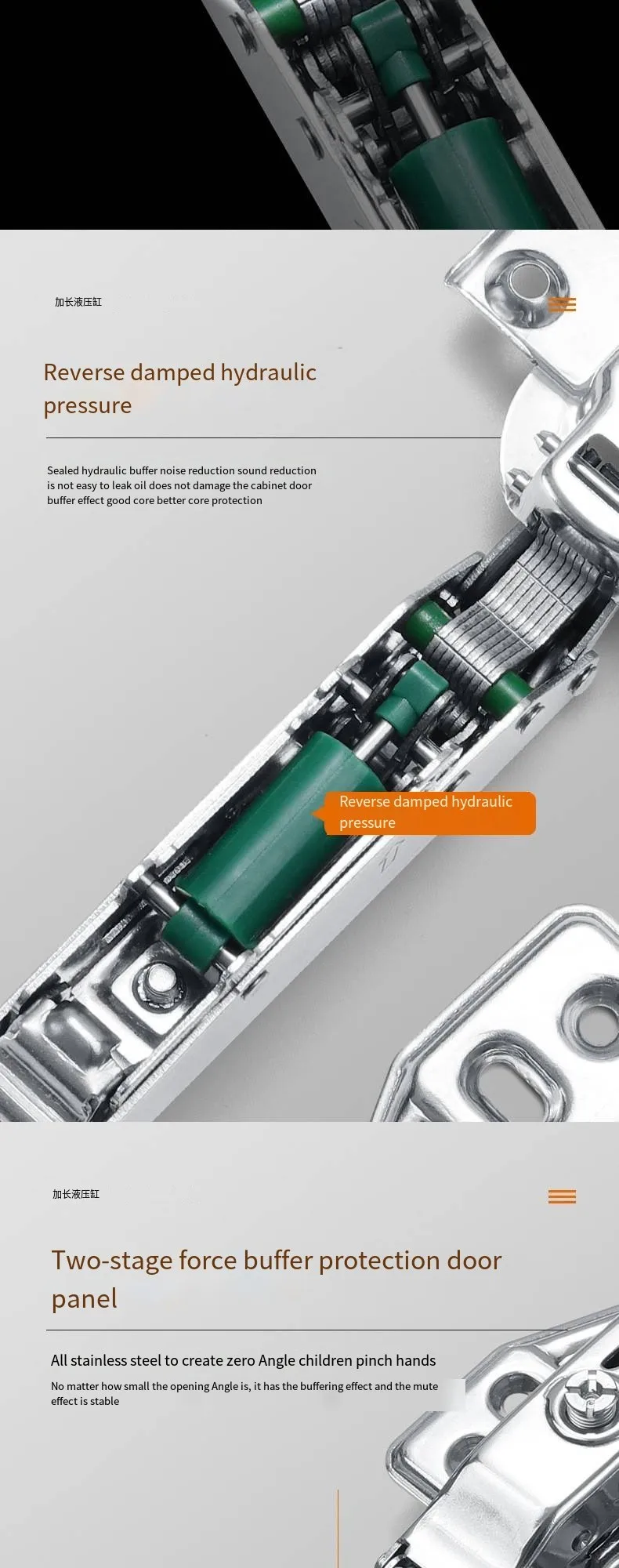 Furniture Closet Door Can Soak Water Two Section Force Hydraulic Hinge ...