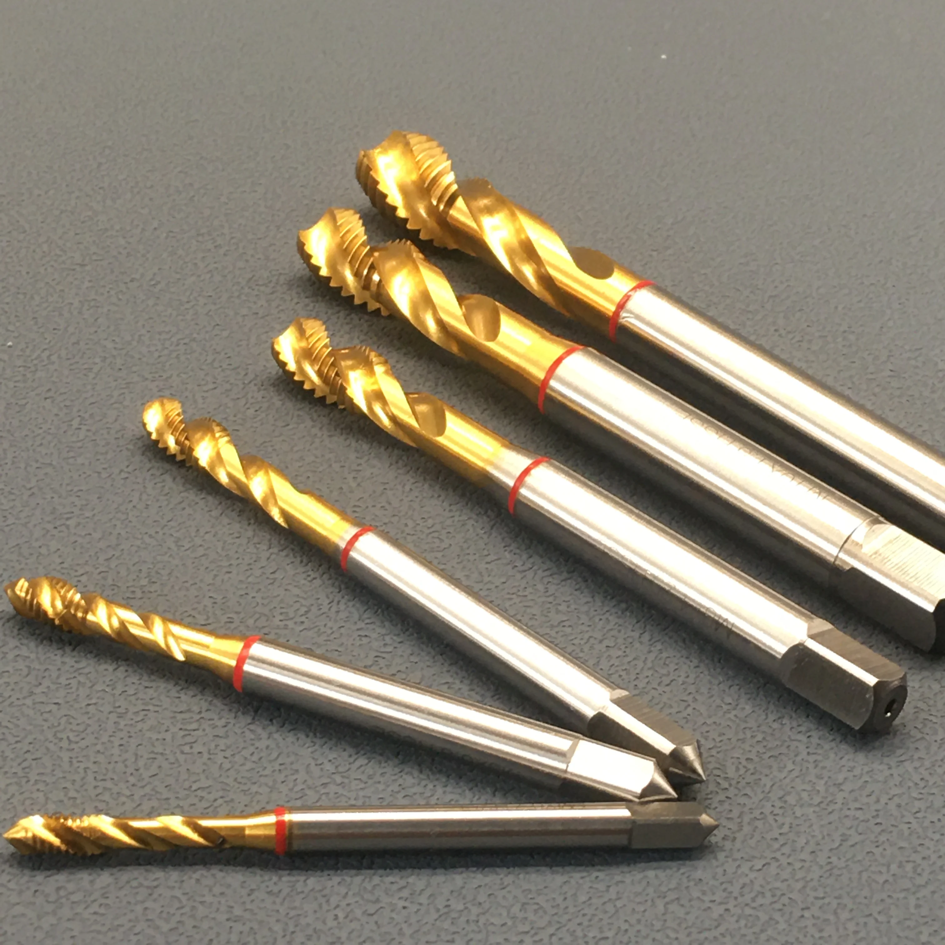 Gw-m8*1.25 Mm Tin Coated Hss-pm Machine Spiral Screw Pointed Taps ...