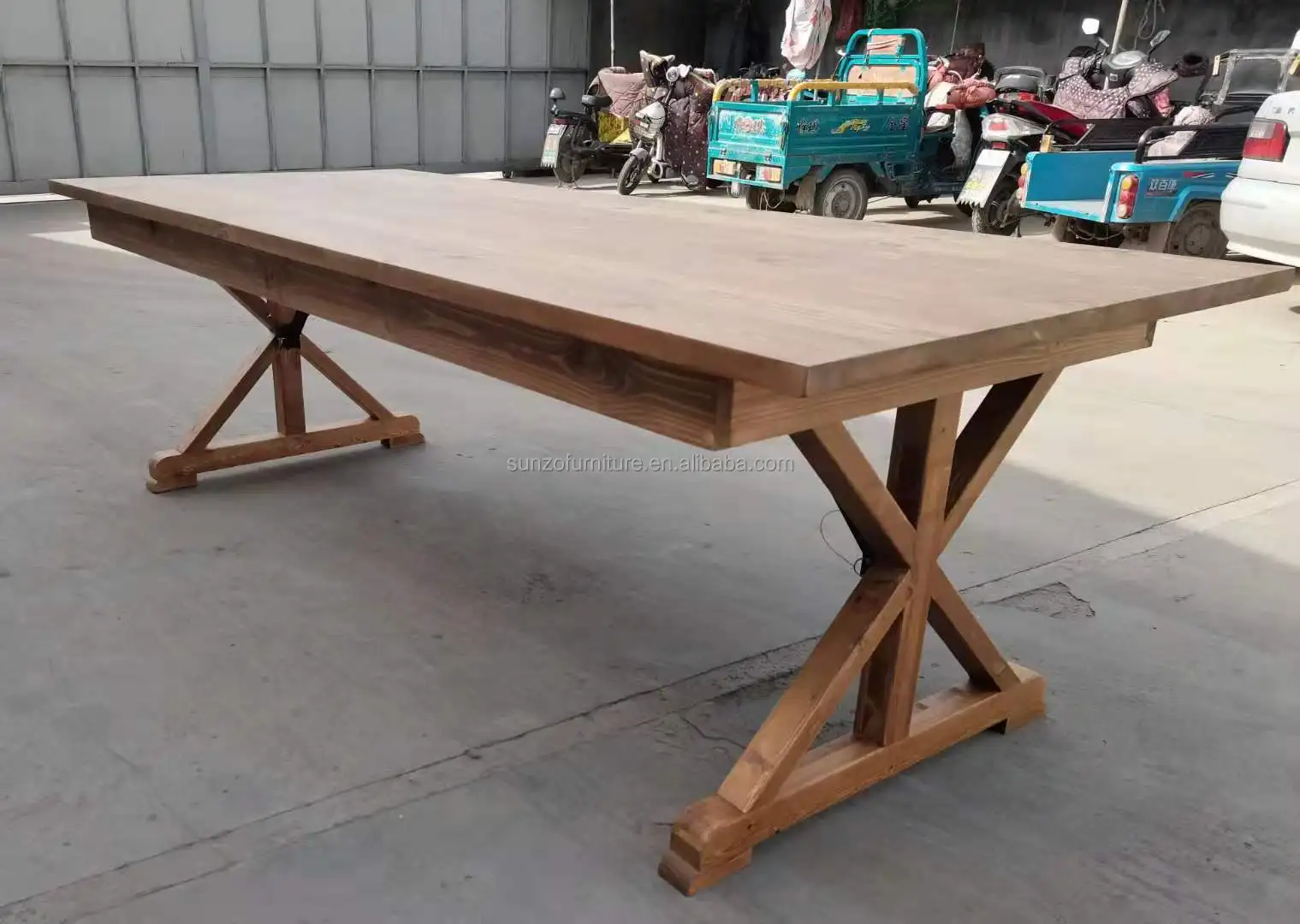 Rustic Wooden Farmhouse Table Folding Dining Table For Wedding - Buy ...