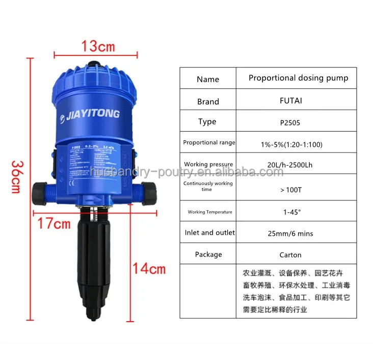 Dosing Medicator for Industry, Agriculture, and Poultry