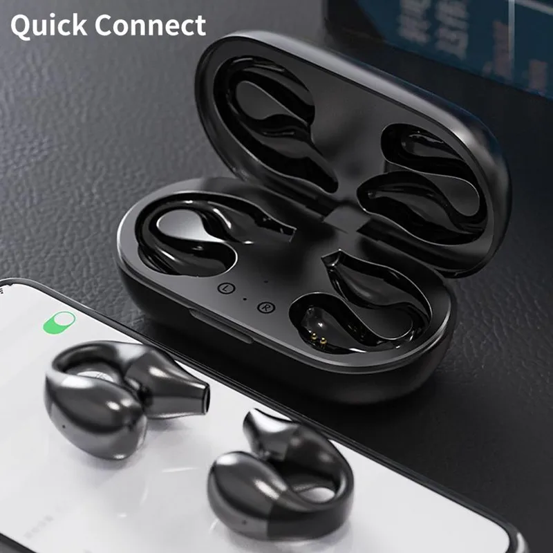 Tws Wireless S03 Gaming Gamer Air Bone Conduction Noise Cancelling Open In Ear Clip Ows Earbuds ...
