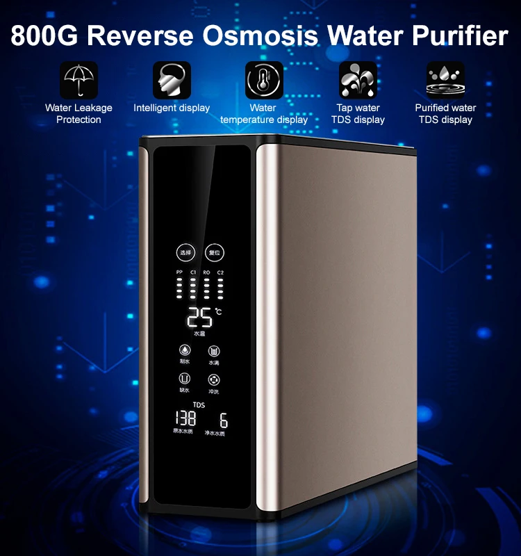 Commercial Office Tds Display 600g Ro Water Filter System Without Tank Direct Drinking Reverse ...