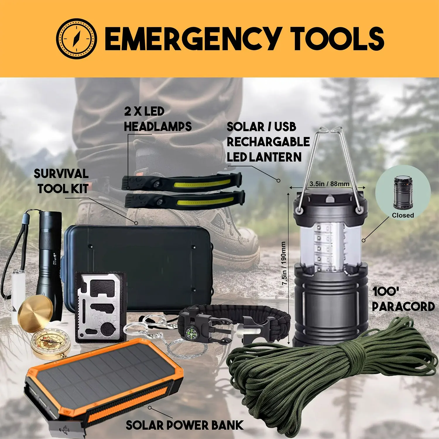 2 Person Survival Kit - Premium 72 Hour Emergency Gear