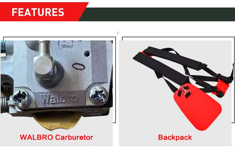 Weed Eater Gasoline Backpack Grass Trimmer H143 Brush Cutter ...