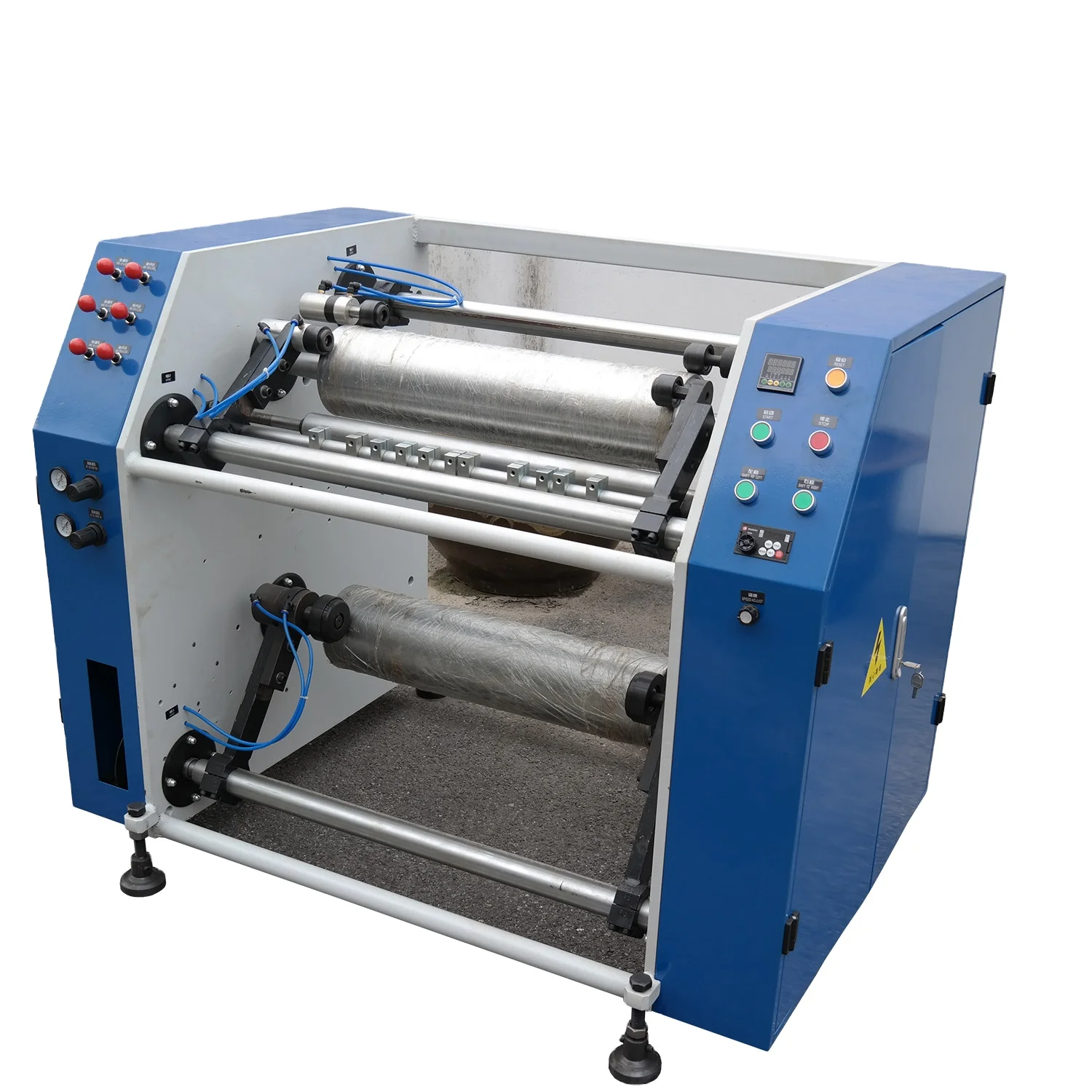 Slitting And Rewinding Machine Motor Semi Automatic S1000 Stretch Film ...