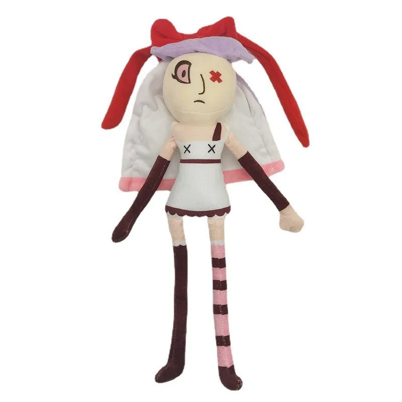Hot 45cm Anime Hazbin Hotel Plush Dolls Cute Stuffed Demo Angel Dus ...