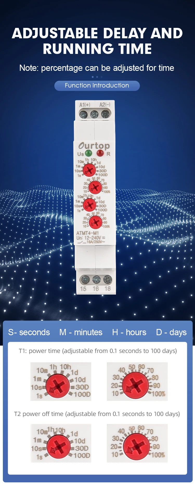 Din Rail Mounted Star Delta Dc Timer Relay Time Switch - Buy Dc Timer ...