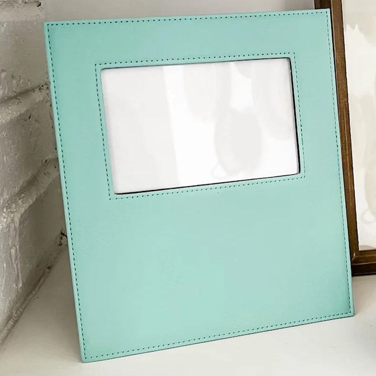 Personalized Wedding Gift - Custom Laserable Leatherette Photo Frame