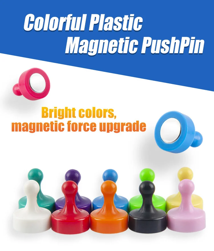 High Quality 10 Color Neodymium Push Pin Magnets Super Strong ...