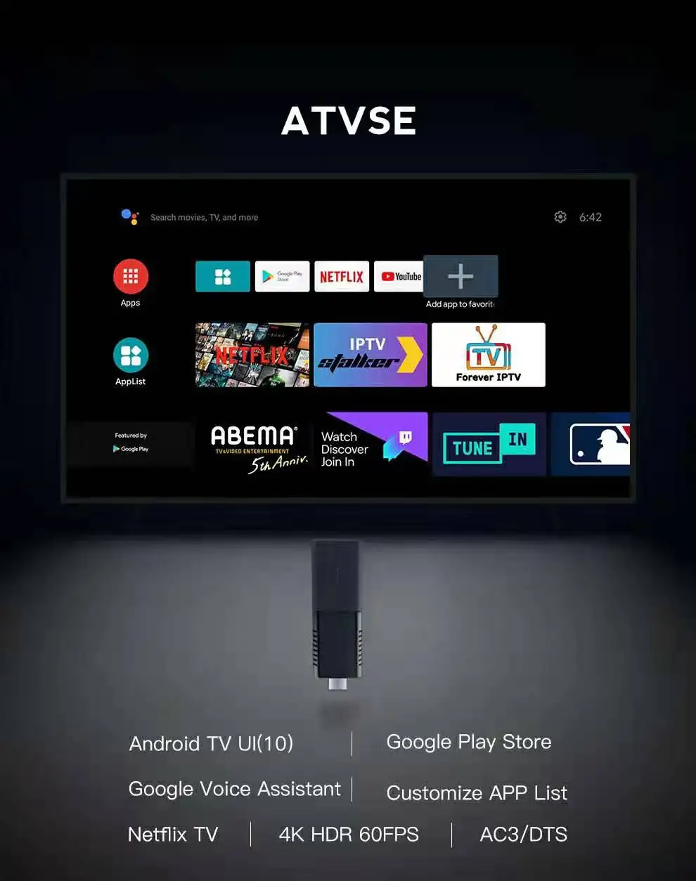 2022 XS97 TV Dongle - Cheapest 4K Mini Stick with BT Voice Control