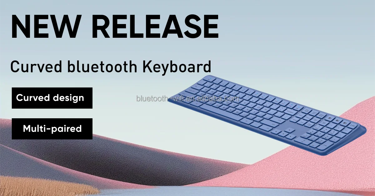 Clavier Bluetooth Sans Fil Teclado Inalambrico Ergonomic Muti-paired ...