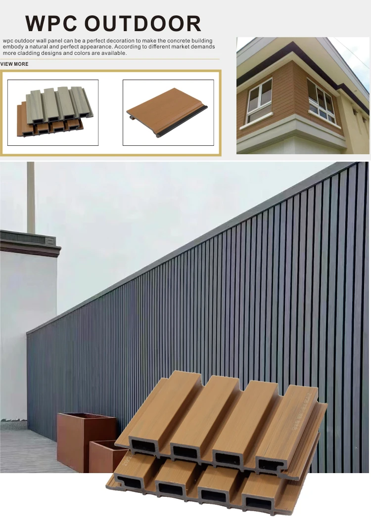 Outdoor Decorative Wpc Siding Wall Panel Pvc Wood Plastic Composite ...