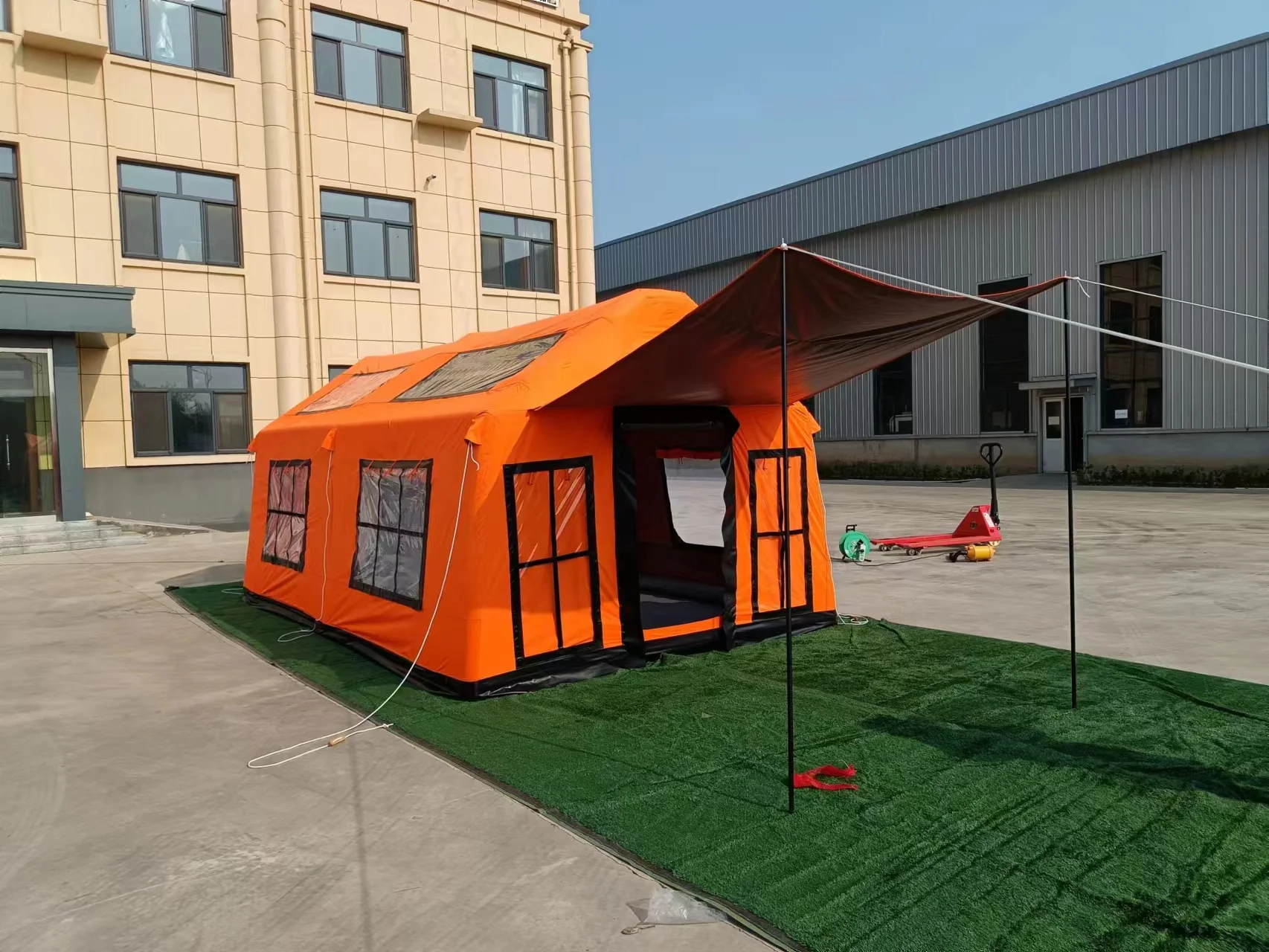 Outdoor Camping Canvas Inflatable Tent For Family Customized Luxury ...