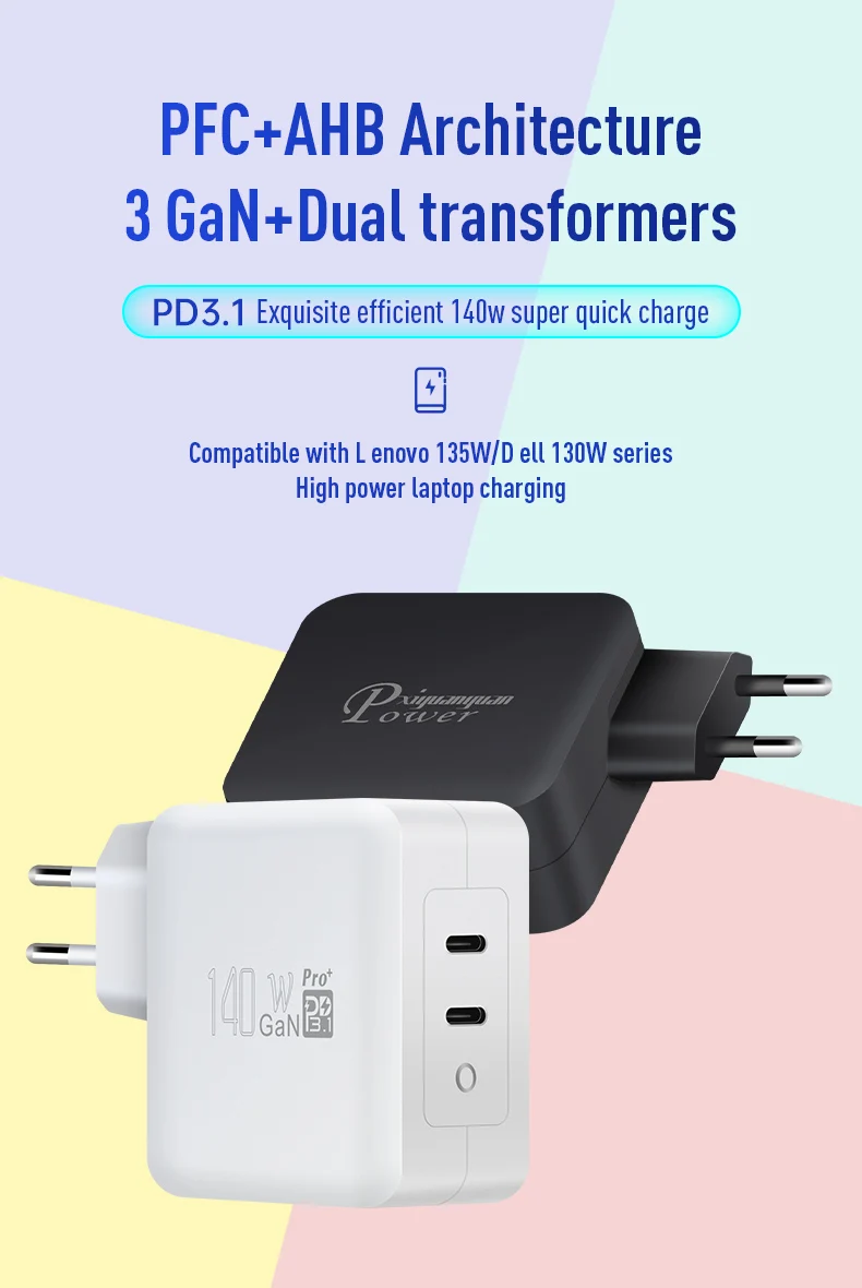 260w Gan Charger Pd3.1 Qc3.0 Usb Type C 140w Pd 3.1 Fast Charge For Iphone Macbook Pps 140w ...