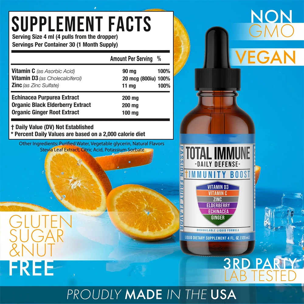 6-in-1 Multivitamin Liquid Drops - Immunity & Energy Support