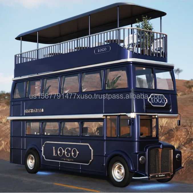 Food Van Car Double Decker Bus - Mobile Coffee Shop