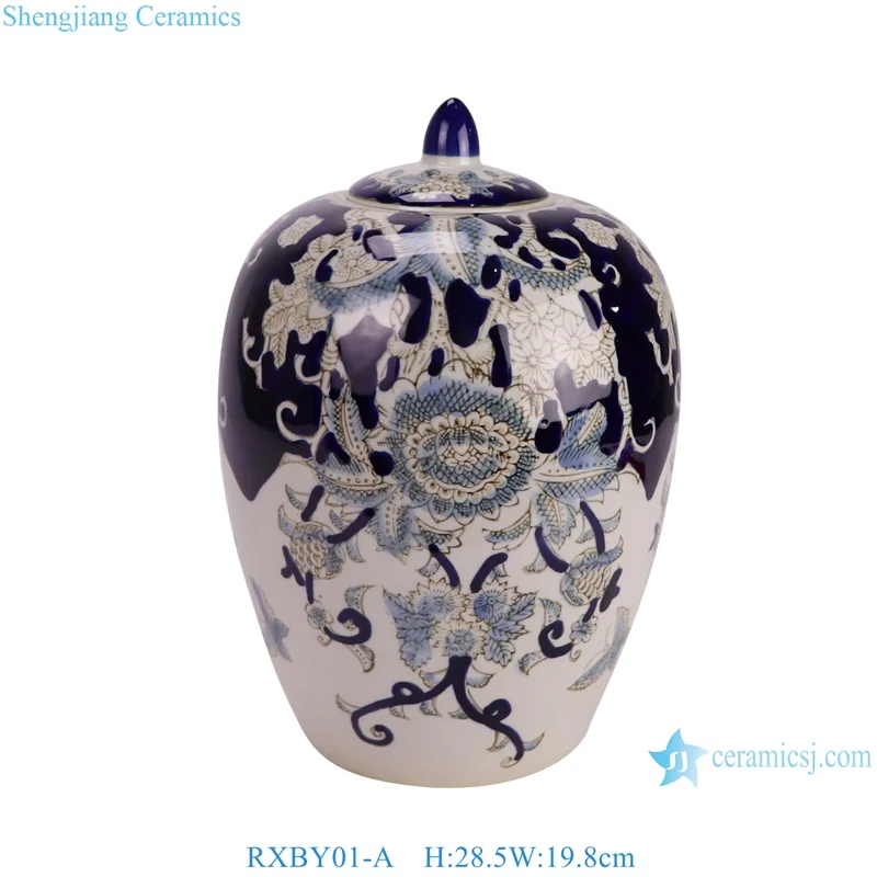 Chinese Vase Shapes - Antique Fish Tail with White Flowers