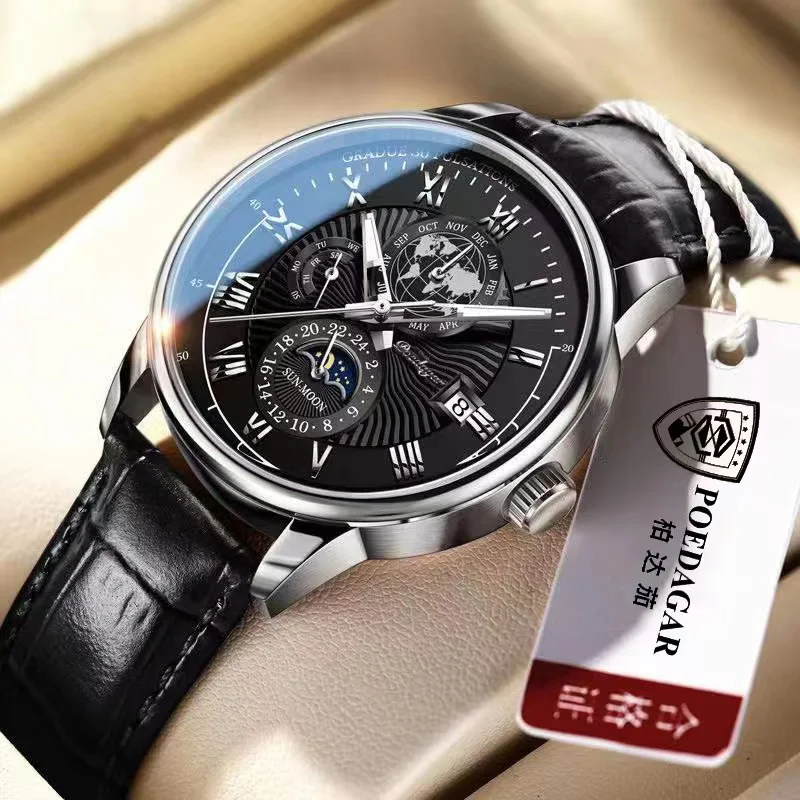 Men Watch Japan Movt Stainless Steel Back Watches Luxury Reloj De ...