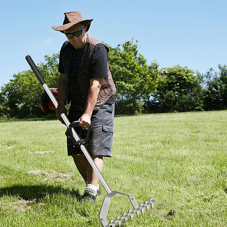 JH-Mech Lawn Thatching Rake OEM Heavy Duty Garden Rake With Gloves for ...