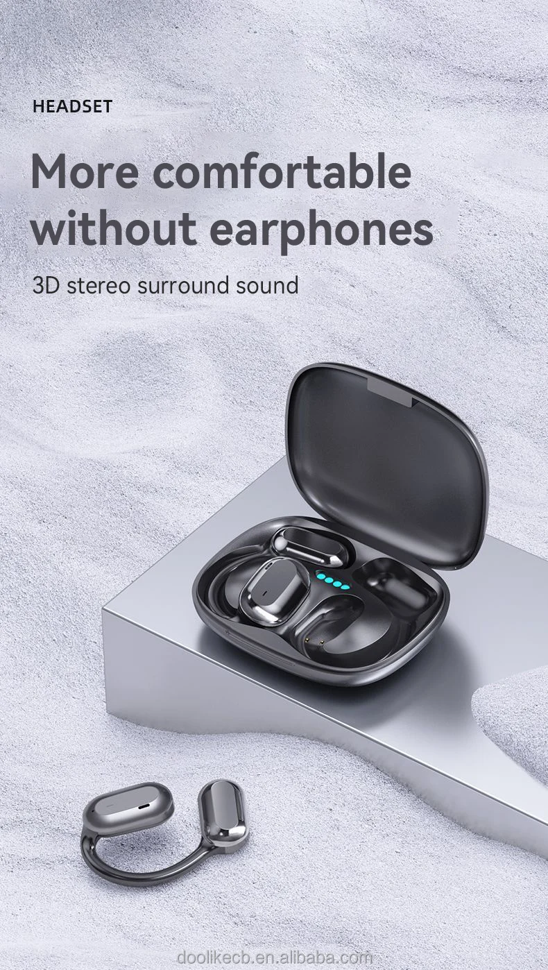 Bt Tws Wireless Sports Headphones Bone Conduction Earbuds With Led ...