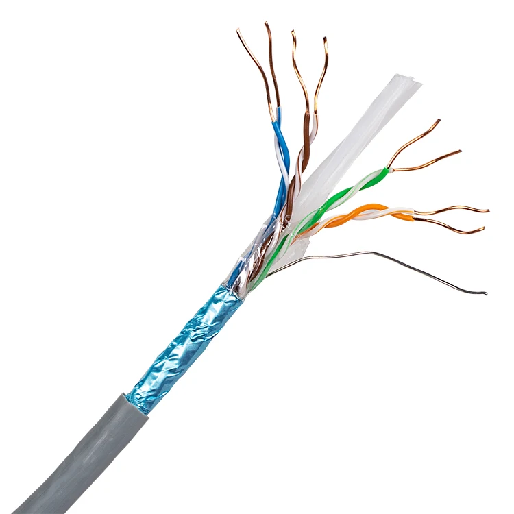 Fire Resistant 4pr 305m FTP Cat6 CMR Cable Bare Copper Ethernet LAN ...