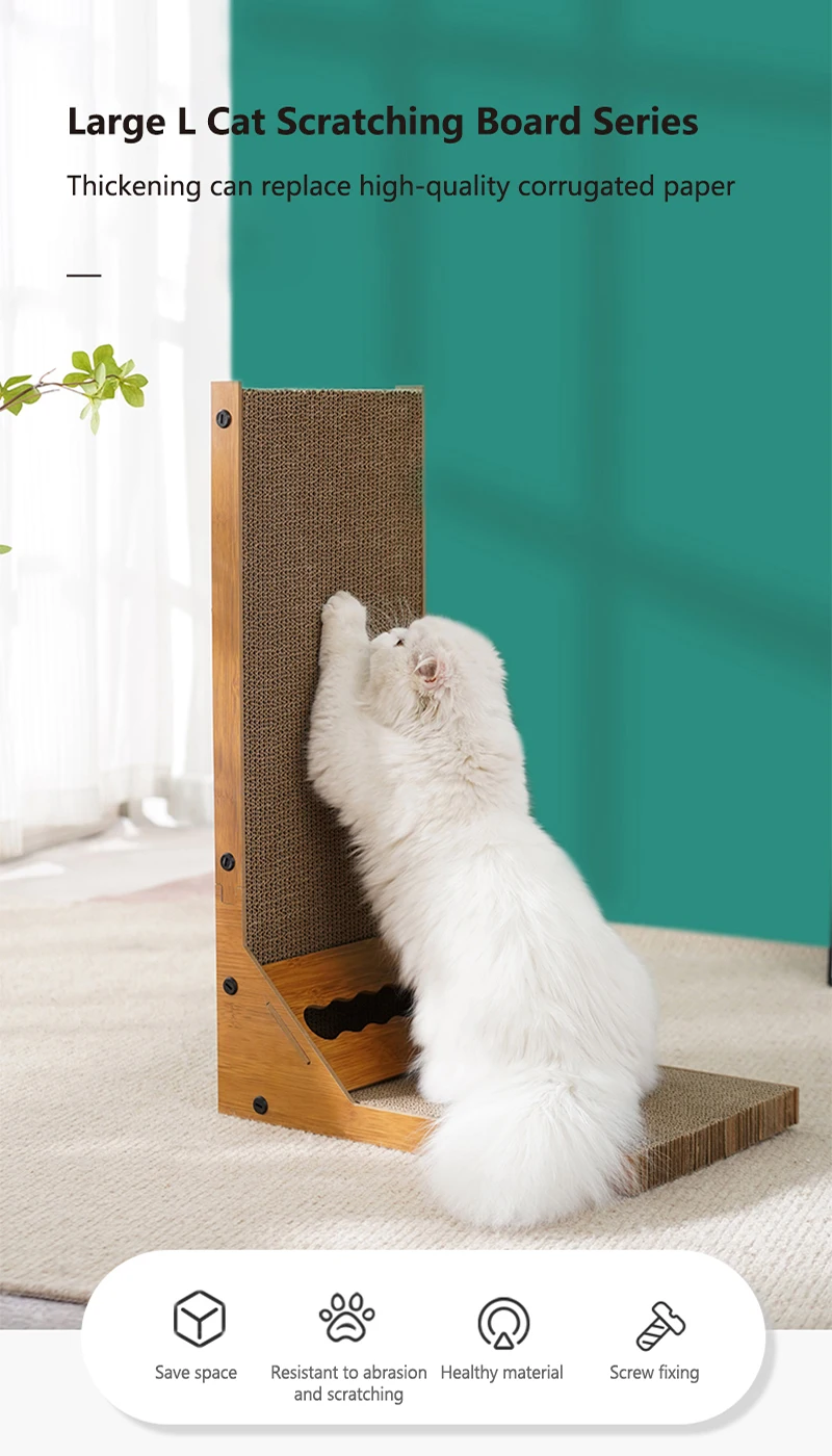 L-shaped Cat Scratching Board Can Play And Scratch Precision Corrugated ...