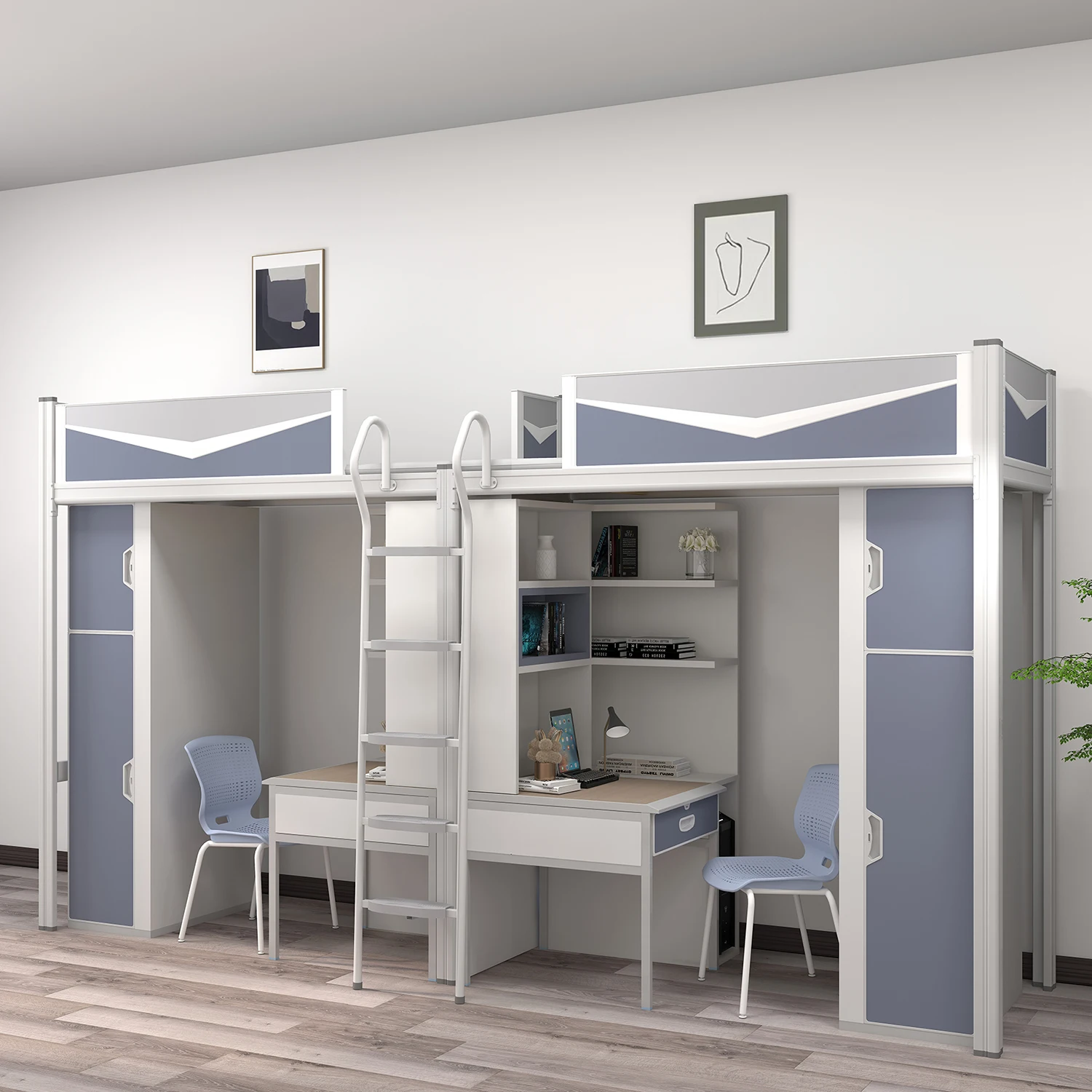 Wholesale Modern Steel Double Decker Bunk Bed Metal Adult Loft Bed for ...