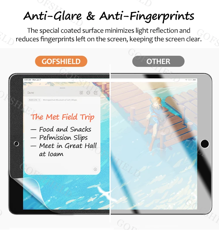 Smooth Writing Touch Paper Texture Screen Protector Frosty Surface Like ...