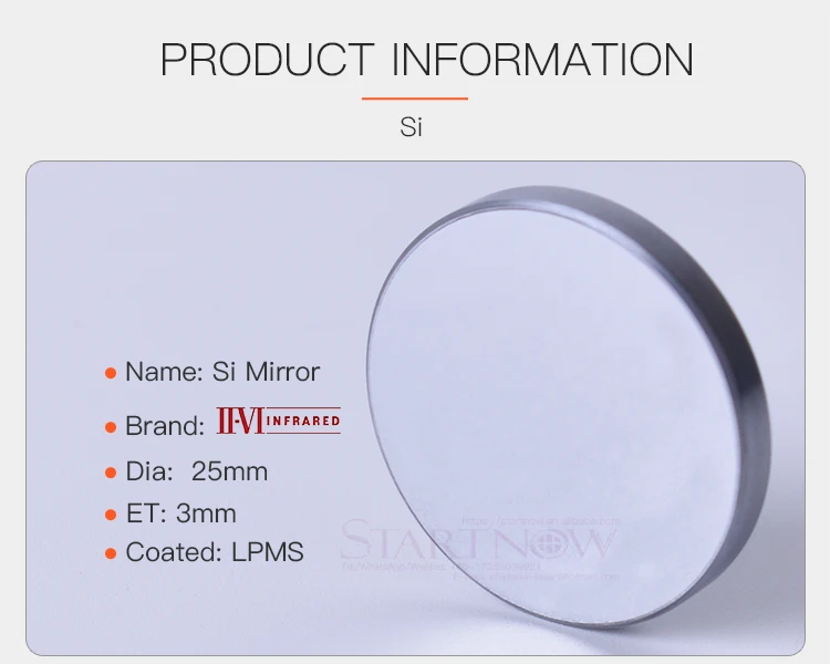 II-VI INFRARED Laser Si Mirror Reflective D20/25/30mm for High Power ...
