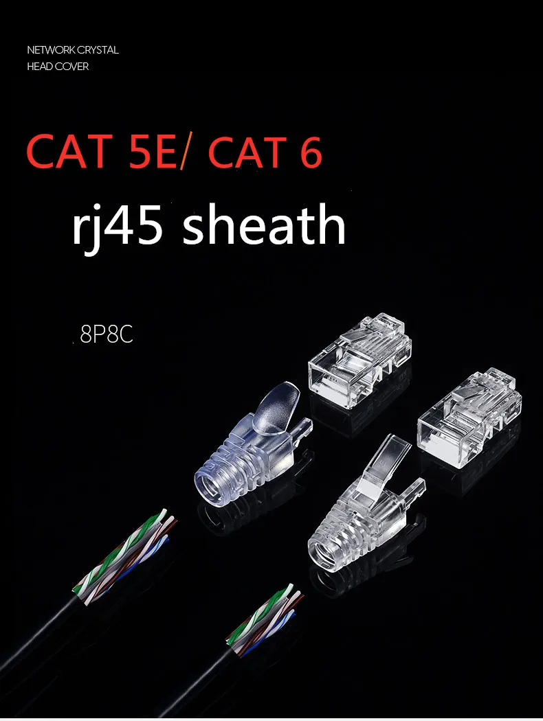 Rj45 Cat6 Strain Relief Connector Boots For Standard Cat6 Ethernet ...