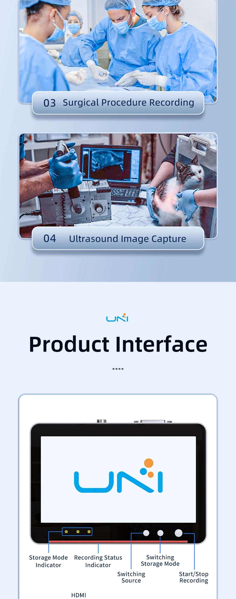 Unisheen UR550 Video Recorder - 4K Capture & Switchable Interfaces