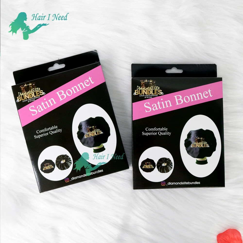 Bonnet Packaging Custom Silk Satin Bonnet Box With Private Logo - Buy ...