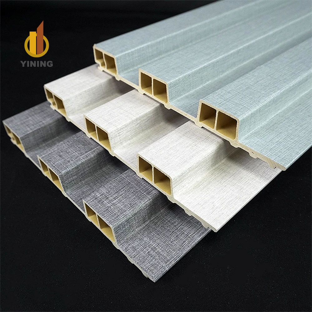 Yining Modern Design Pvc 3d Fluted Fabric Texture Wall Panel For Home ...