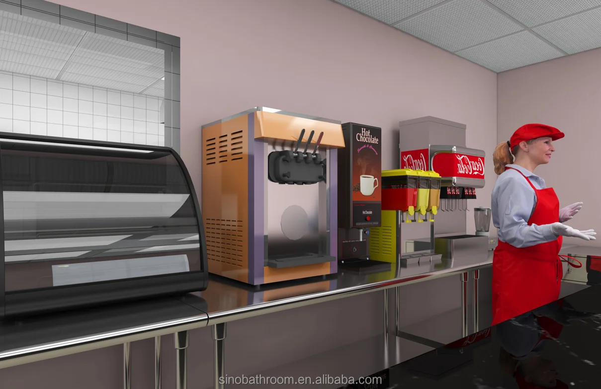 Fast Food Shop Project Design Mcdonalds Kitchen Equipment Snack Bar ...