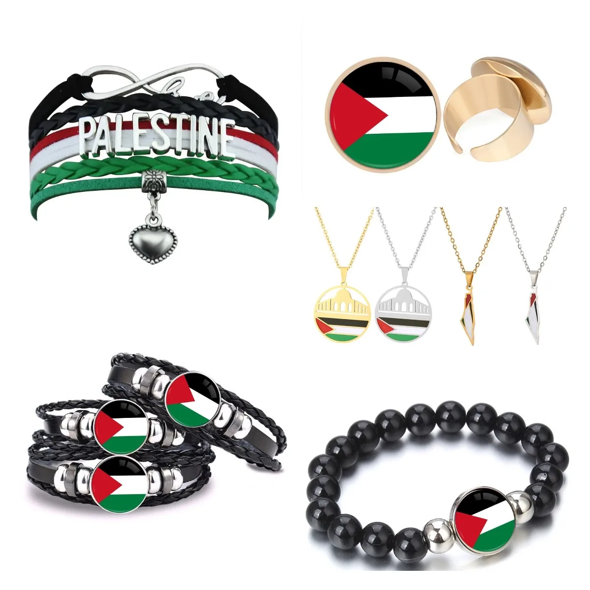 100 Models Palestine Map Charm Flag Pendant Key Chain Ring Cuff Link ...