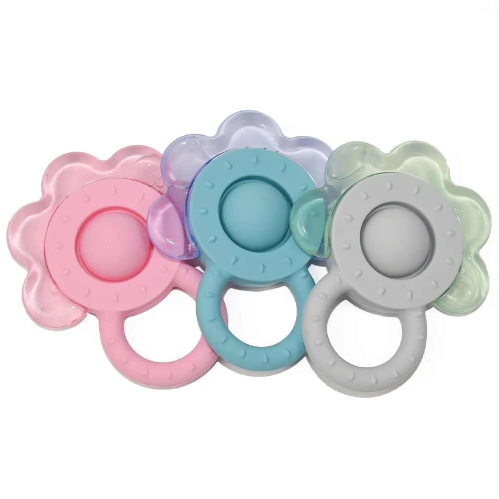 Wolife Original Design Baby Water Teething Fill Water Teether Flower ...