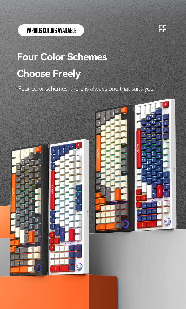 Leaven H96 Wireless Gaming Mechanical Keyboard - Hot Swappable, RGB ...