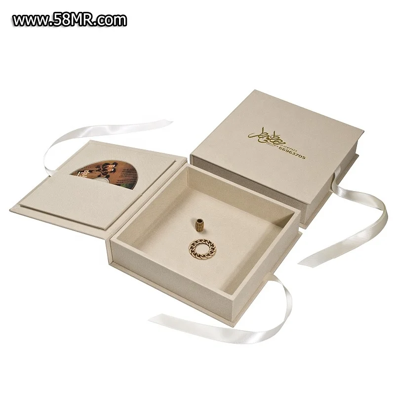 Linen Photo Album Cover Packaging Drawer Box And Crystal Usb Box - Buy ...