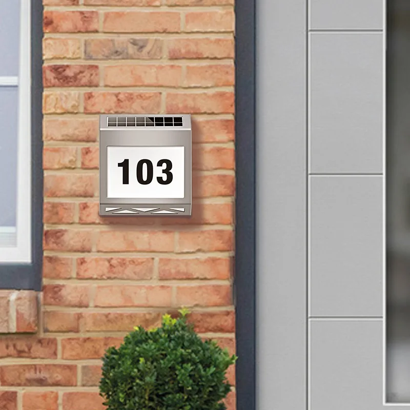 House Street Address Light Number Led Solar Power Light Sign House Door ...
